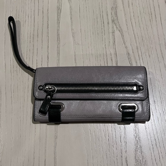 Coach | Bags | Grey Coach Wallet With Wristlet Clip Attachment | Poshmark